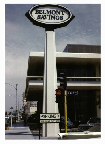 Belmont Savings sign — Calisphere
