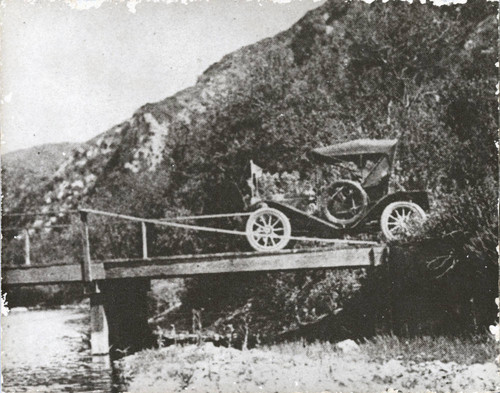 Ford Model T on Malibu Creek Bridge — Calisphere