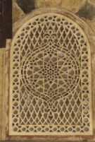 Prayer hall: East wall, windows, before conservation — Calisphere