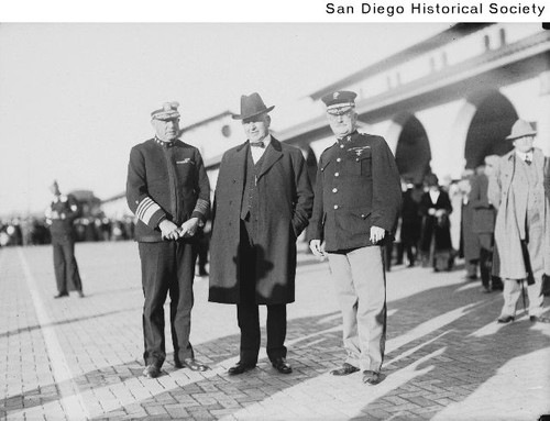 Admiral Hugh Rodman, California Governor William D. Stephens, and ...