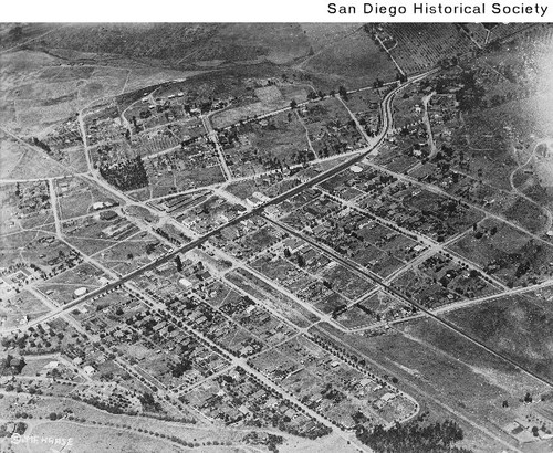 Aerial view of La Mesa — Calisphere