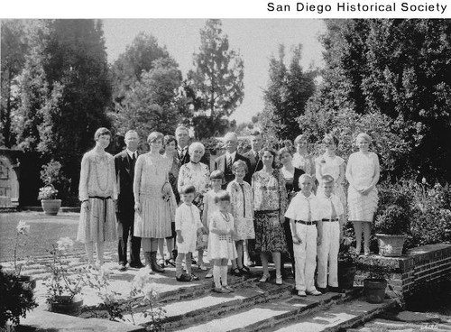 The Marston family at the Marston house for the fiftieth anniversary of ...