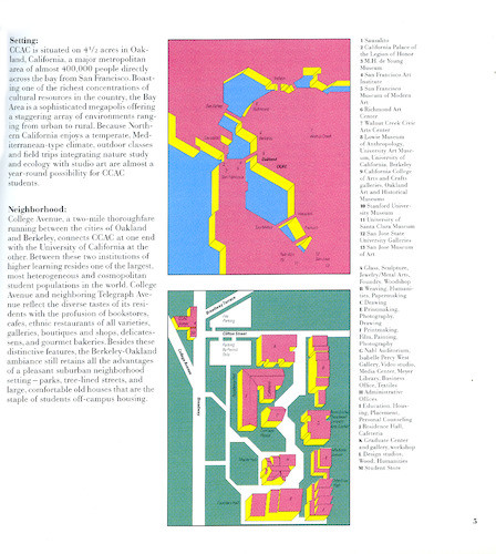 Map of CCAC Oakland campus, 1984 — Calisphere
