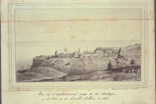 View of the Russian establishment, 1827 — Calisphere