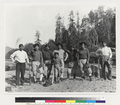 Garcia River Indians dressed in baseball costume — Calisphere