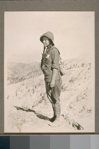 [Marion Randall Parsons on a mountain.] — Calisphere