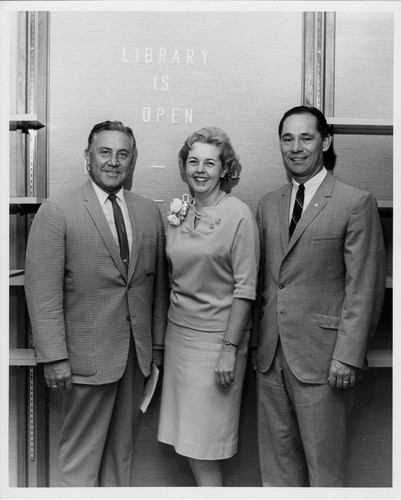 Librarian Phyllis Gray at the Central Library opening — Calisphere