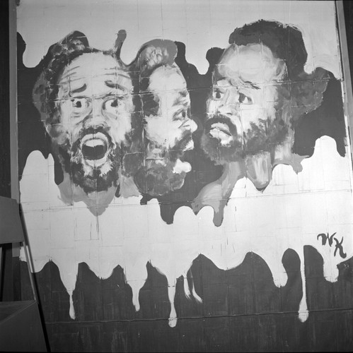 Painting: three male faces — Calisphere