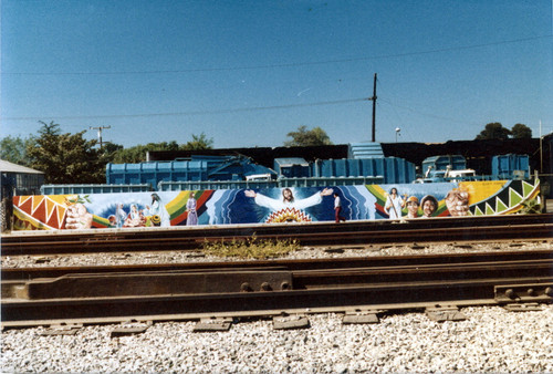 Mural by Elliott Pinkney with Jesus as the central figure — Calisphere