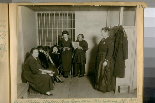 The Police Matron Mrs. Condon and some of her prisoners in the Women's ...