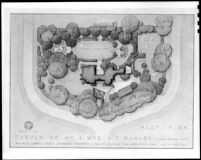Plot plan for a garden for the Mr. & Mrs. Lloyd S. Whaley residence ...
