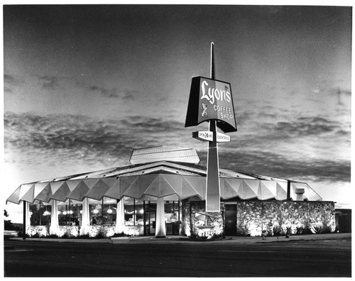Exterior View of the Lyons Coffee Shop — Calisphere
