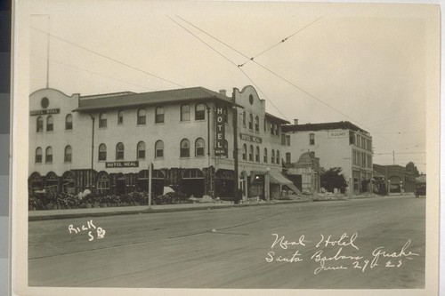 Neal Hotel, Santa Barbara Quake, June 29-25 [June 29, 1925] — Calisphere