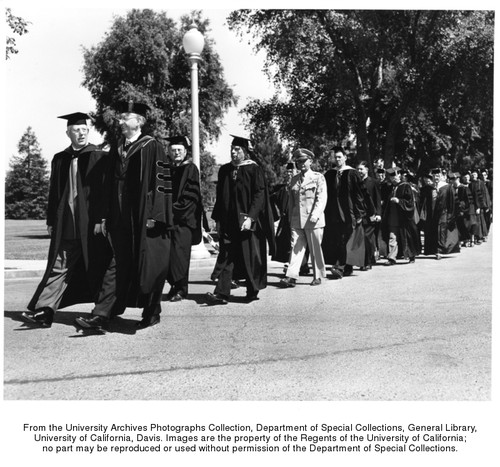 Charter Day, Robert Gordon Sproul, on right, heading academic ...
