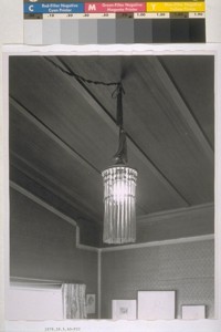 Roos House, San Francisco: [interior, detail of hanging lamp] — Calisphere