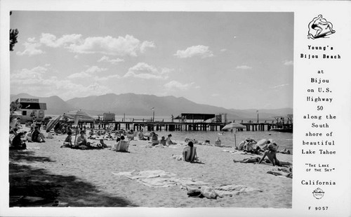 Young's Bijou Beach at Bijou on U.S. Highway 50 South Shore Lake Tahoe ...