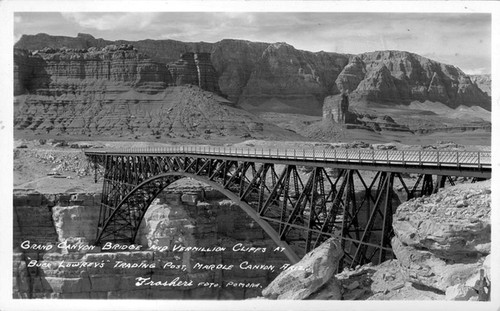 Grand Canyon Bridge and Vermillion Cliffs at Buck Lowrey's Trading Post ...