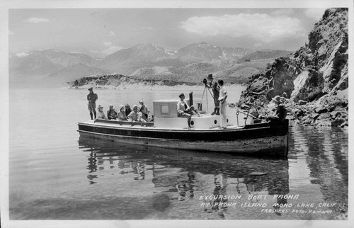 Excursion Boat Paoha at Paoha Island Mono Lake, Calif — Calisphere