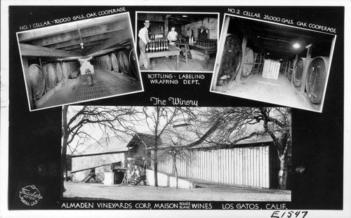 Almaden Vineyards Corp,Maison Rouge Blanc Wines Los Gatos, California ...