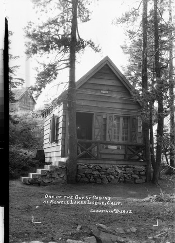 One of the Guest Cabins at Elwell Lakes Lodge, Calif — Calisphere