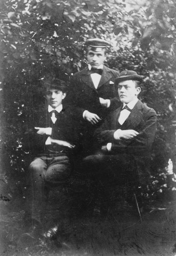 Otto Koenig (Kronig), Herman A. Dickel and an unidentified man (R. P ...