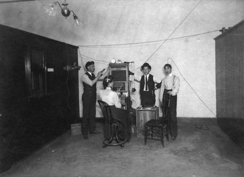 Anaheim's First Telephone Switchboard. [graphic] — Calisphere