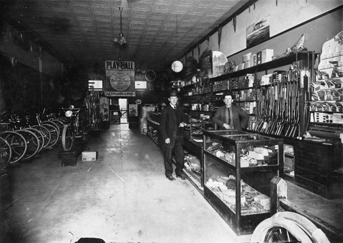 Kern's Cycle Shop, Interior View, Anaheim [graphic] — Calisphere