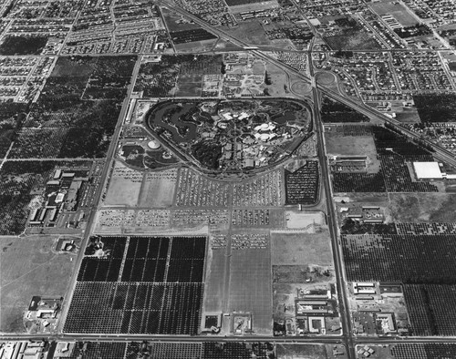 Aerial View of Anaheim, Including Disneyland. [graphic] — Calisphere