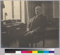 [Abraham Haas seated at desk.] — Calisphere