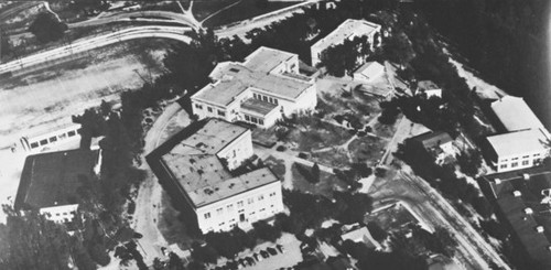 Aerial view of Riverside Polytechnic High School — Calisphere