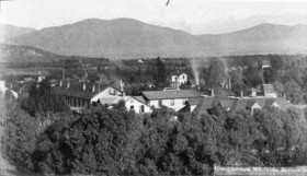 View of Mount Cucamonga from Glenwood Hotel — Calisphere