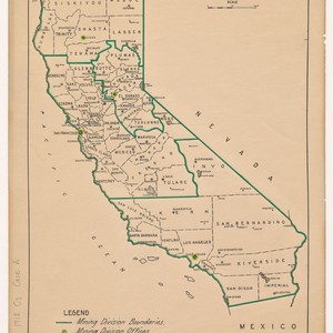 Outline map of California : [showing Mining Division offices and ...