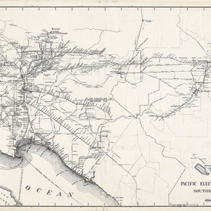 Map of the Pacific Electric Railway System of Southern California, 1925 ...