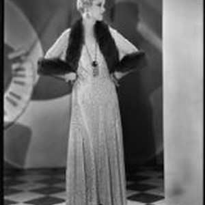 Peggy Peggy Hamilton modeling a long lace dress from Jean Swartz's ...