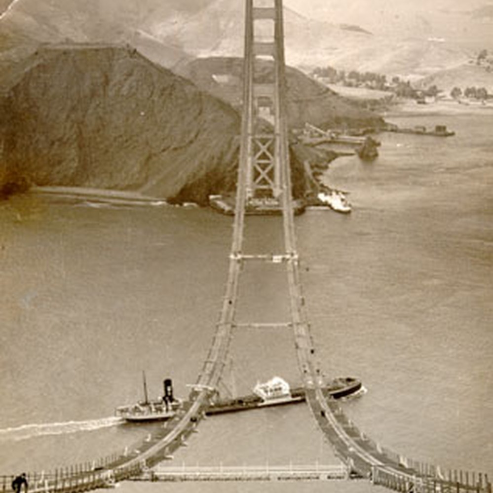 Golden Gate Bridge Under Construction