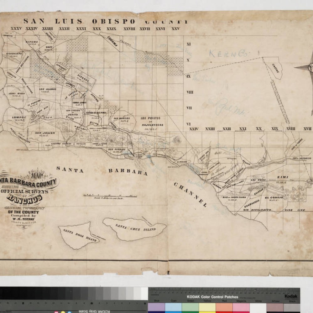 Santa Barbara County Map Townships