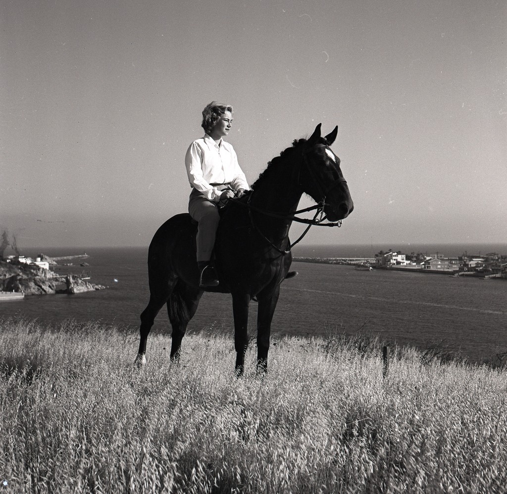 Gals & horses, Harris Stables — Calisphere