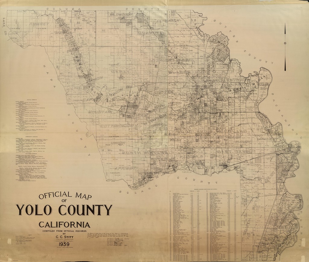 Official Map of Yolo County California, Compiled from Official Records ...