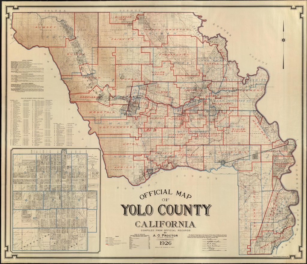 Official Map of Yolo County California, Compiled from Official Records ...