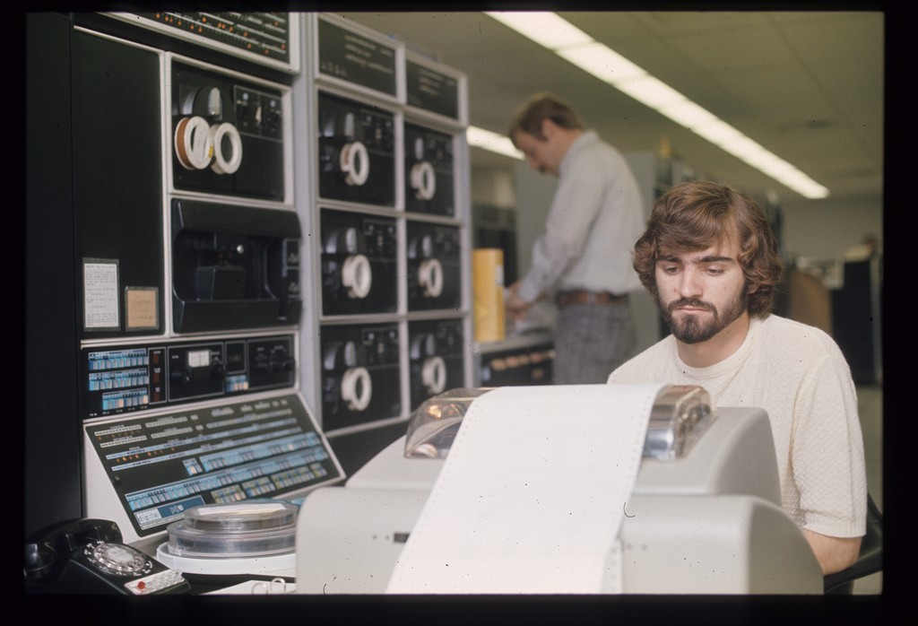 Computer lab, ca. 1975 — Calisphere