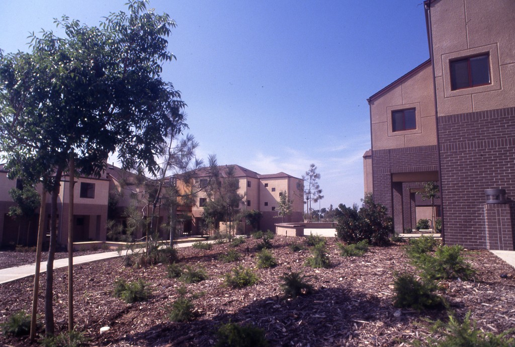 Student housing, dormitories around campus, Arroyo Vista. — Calisphere