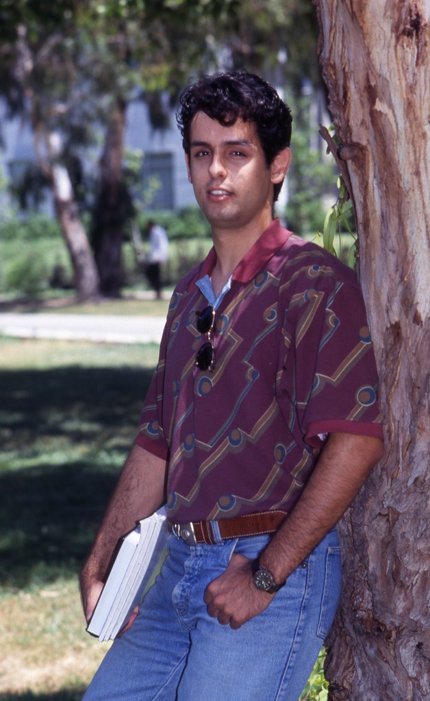 Student George Kastis, posing for portraits to be used in View book ...