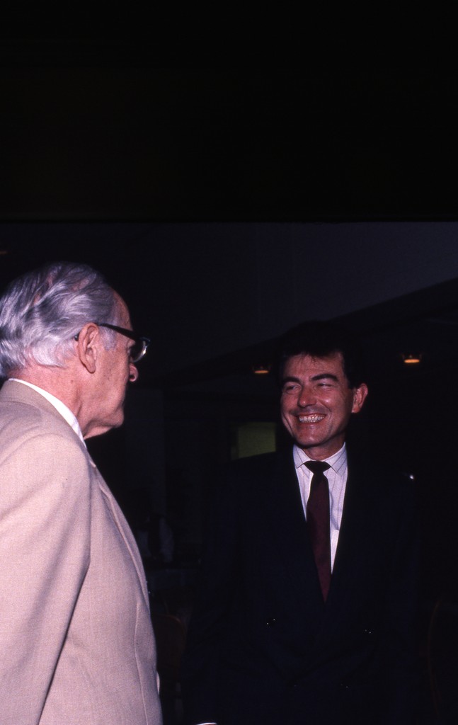 Frederick Reines conversing with other man — Calisphere