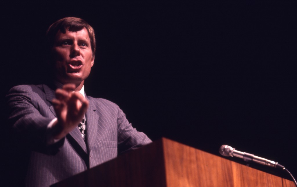 U.S. Senator John Tunney Speaking at the Podium — Calisphere