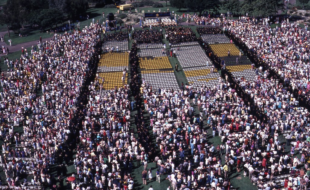 Aerial View of Graduation Ceremony — Calisphere