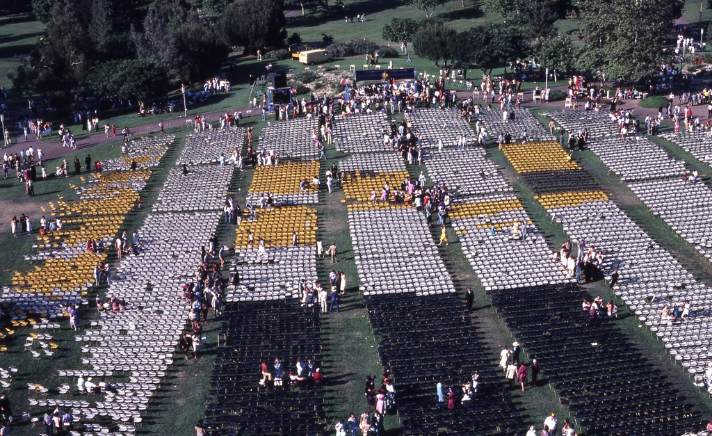 Aerial View of Graduation Ceremony — Calisphere