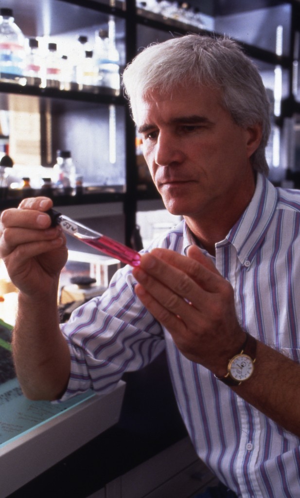 Professor John Wasmuth in science lab — Calisphere