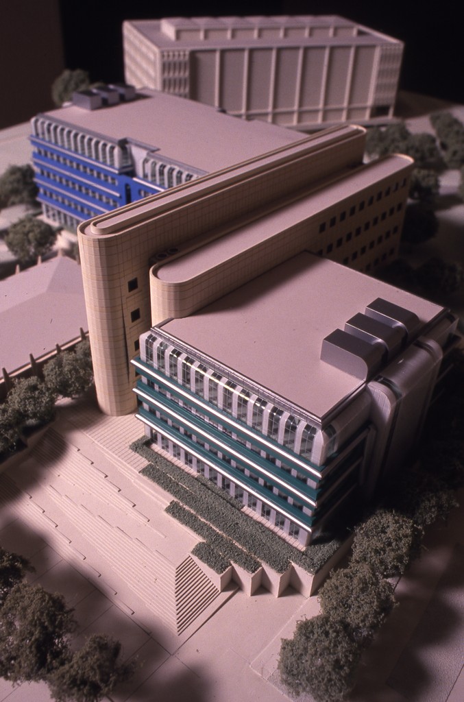 Architectural models of UCI campus buildings, and the Science library ...