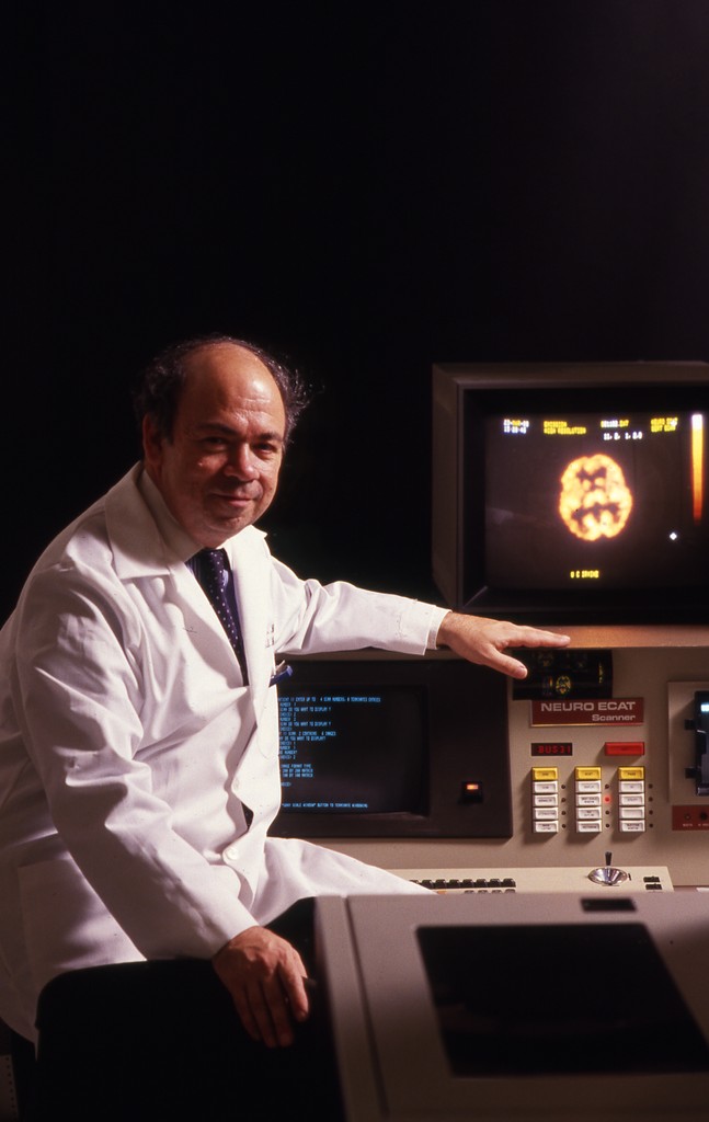 Images for the 1987 Annual report, Dr. Buchsbaum in a science lab, and ...