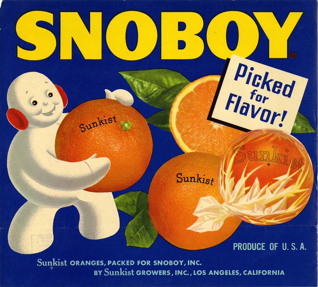 Sunkist Growers, Snoboy Brand — Calisphere